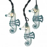 Glittered Blue Seahorse String Lights | Everything Turquoise