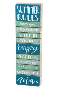 Summer Rules Wood Box Sign – Everything Turquoise
