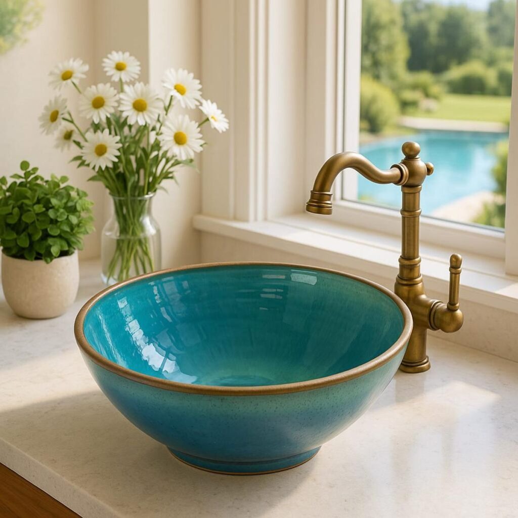 Handmade Turquoise Vessel Sink – Everything Turquoise